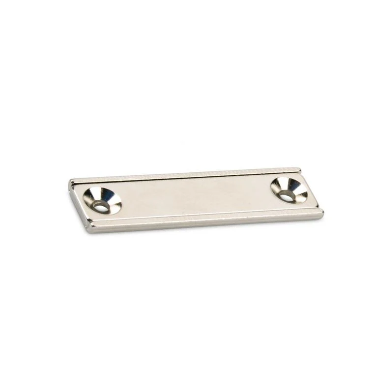 Neodym Flachleiste 50 x 13 x 5 mm mit Bohrung und Senkung - 16 kg ...